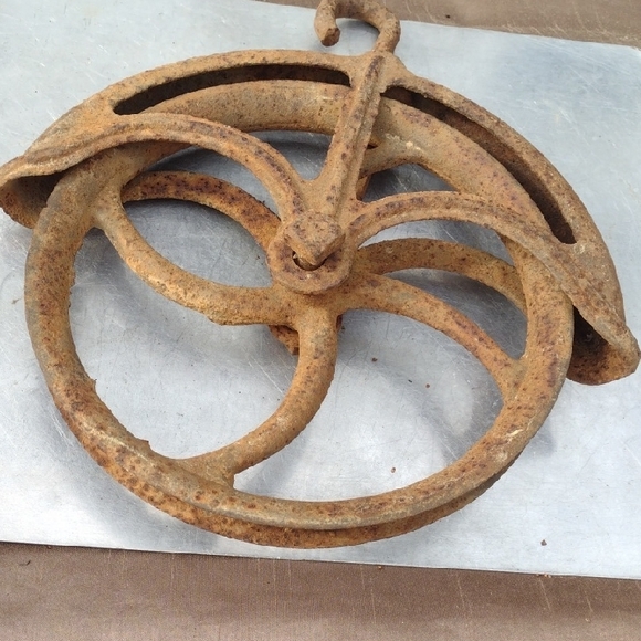 Other | Vintage Rusty Metal Pulley | Poshmark